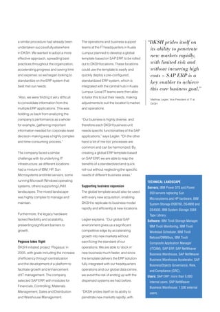 DKSH expands its business with a highly scalable solution from SAP and IBM | PDF