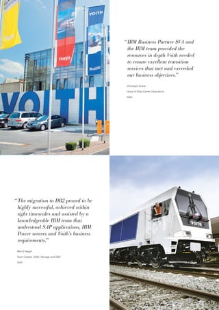 Voith increases performance and saves license and maintenance costs by introducing IBM DB2 for ...