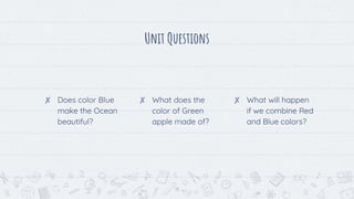 Revised unit plan for Grade 3 Arts | PPT