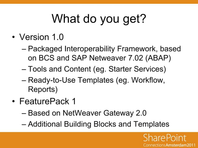 Duet Enterprise: Bring SAP data and workflow to SharePoint | PPT
