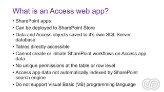 Creating a SharePoint App with Microsoft Access Services | PPT