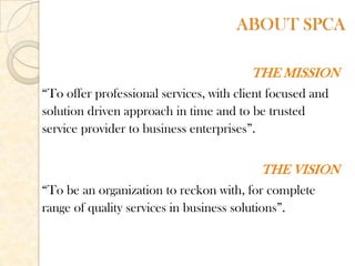 Spca corporate services | PPTX