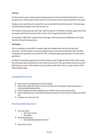 Spca team consultancy report | PDF
