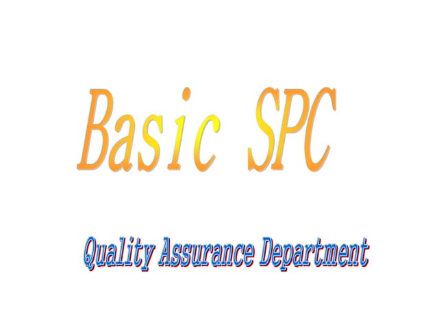 Spc basic for training in thai | PPTX