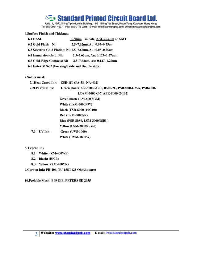PCB manufacturer, PCB manufacturing | Spcb capability manual | PDF