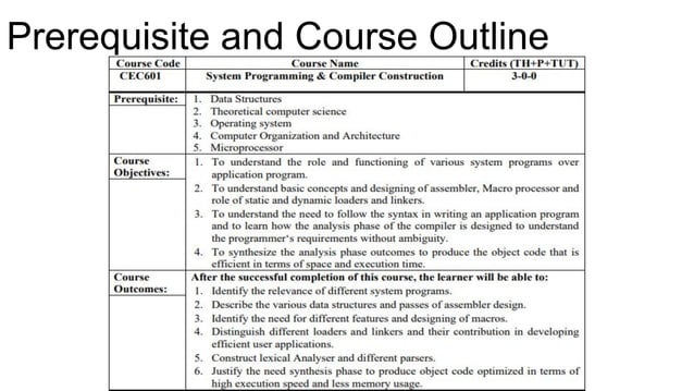 SPCC:System programming and compiler construction | PDF