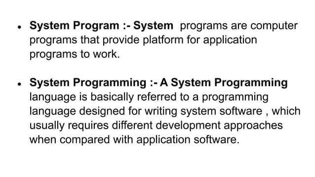 SPCC:System programming and compiler construction | PPT