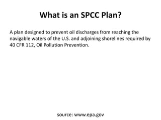 Spill Prevention, Control and Countermeasure Plans (SPCC) - Kingsport ...
