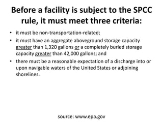 Spill Prevention, Control and Countermeasure Plans (SPCC) - Kingsport ...