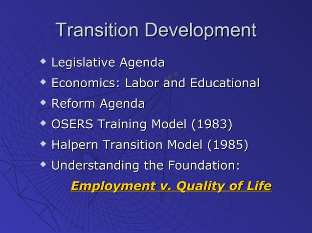 Spced60007 new spced transition harvey.ppt