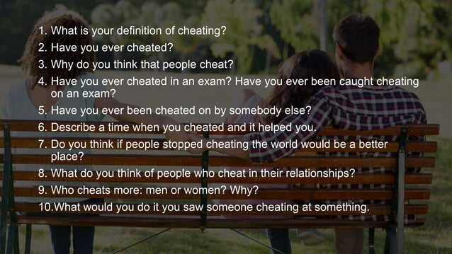 Topic: Cheating-Speaking Questions for Warm-ups | PPTX