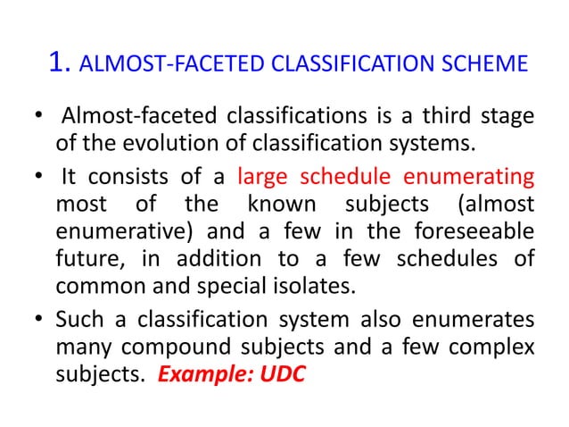 Spcies of Lib Classification Schemes.ppt | Science