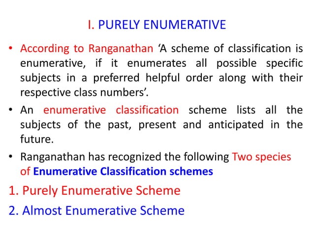 Spcies of Lib Classification Schemes.ppt | Science