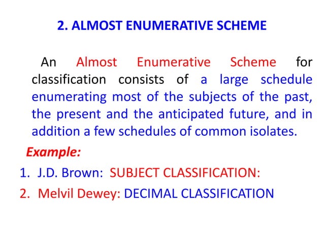 Spcies of Lib Classification Schemes.ppt | Science