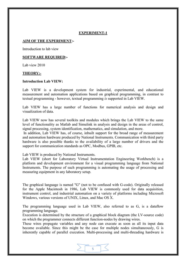 process control instrumentation lab and labview report | PDF | Computer ...
