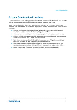 Lean Construction - Whitepaper | PDF