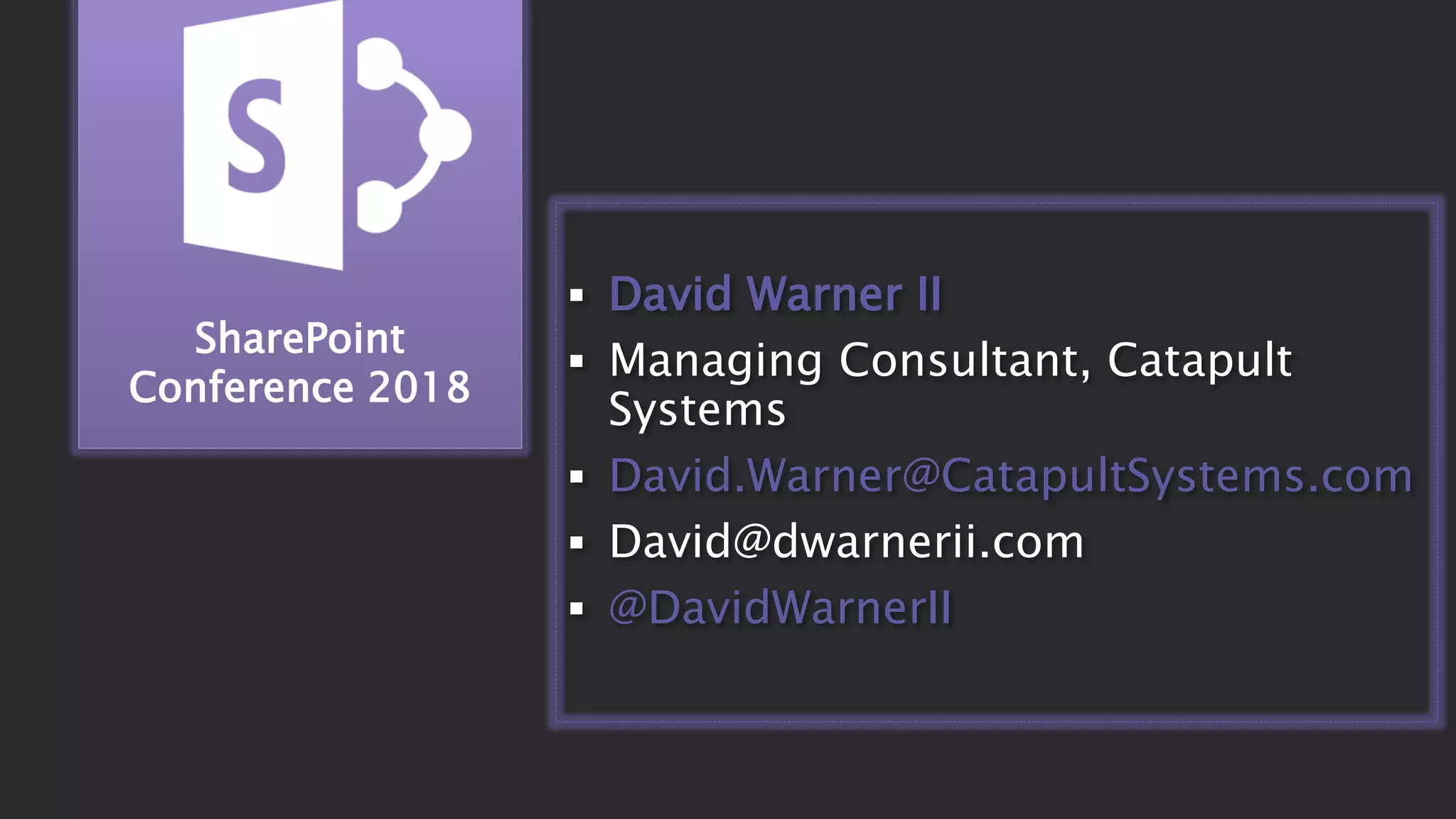 SharePoint Conference North America 2018 - Summary | PPT