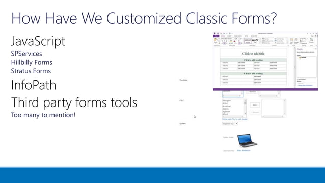 SPCNA 2018 - Top Form - Using PowerApps to Replace List Forms | PPT