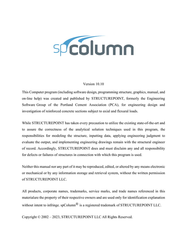 spColumn-Manual design column by spcolumn software.pdf | Graphics ...