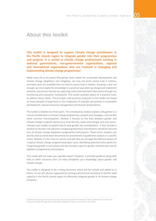 Pacific Gender Climate Change Toolkit | PDF