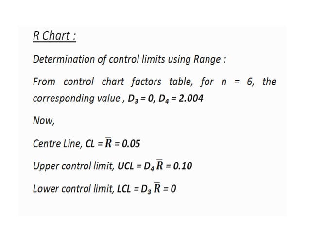 Statistical process control technique with example - xbar chart and R ...