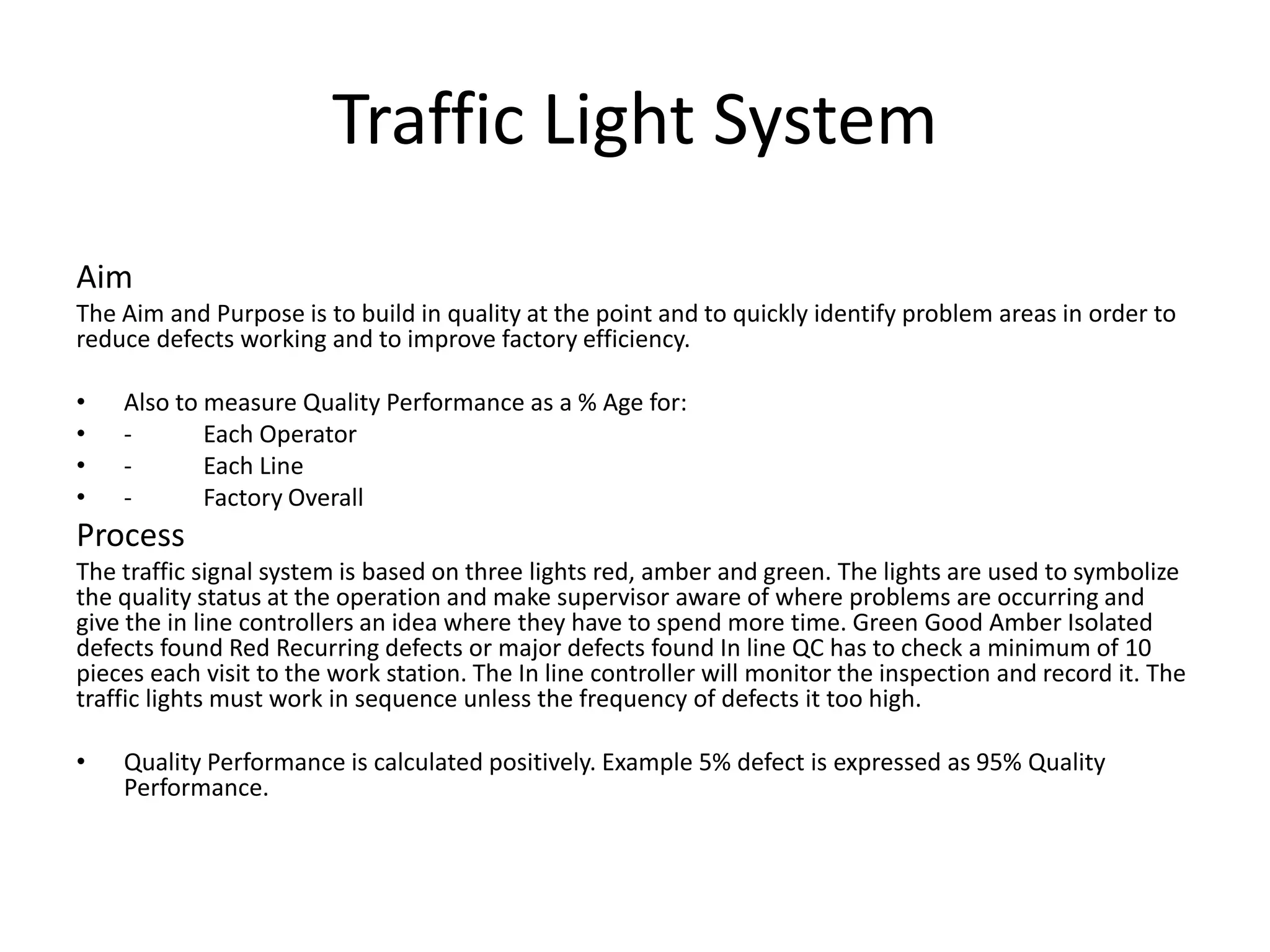 Spc traffic light system | PPTX