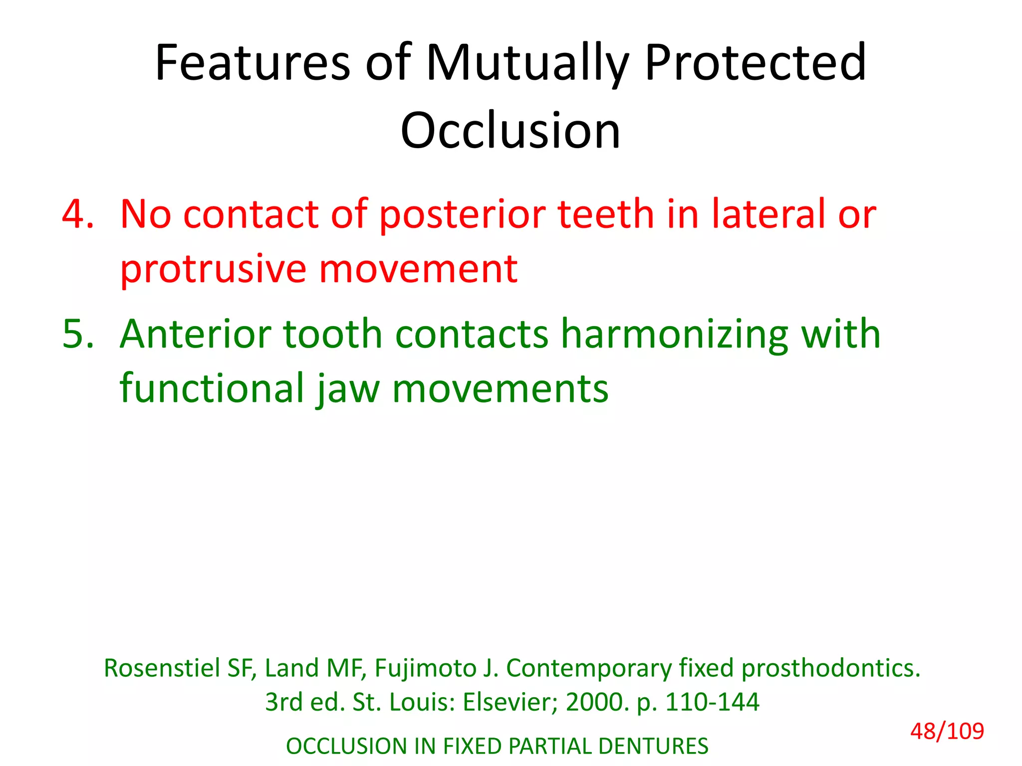 Occlusion In Fixed Partial Denture | PPTX