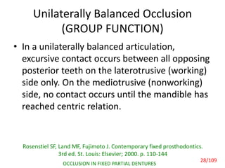 Occlusion In Fixed Partial Denture | PPTX