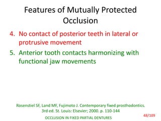 Occlusion In Fixed Partial Denture | PPTX