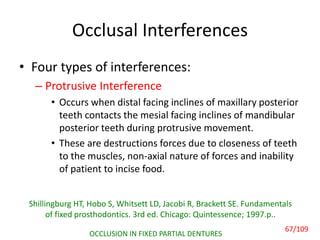 Occlusion In Fixed Partial Denture | PPTX