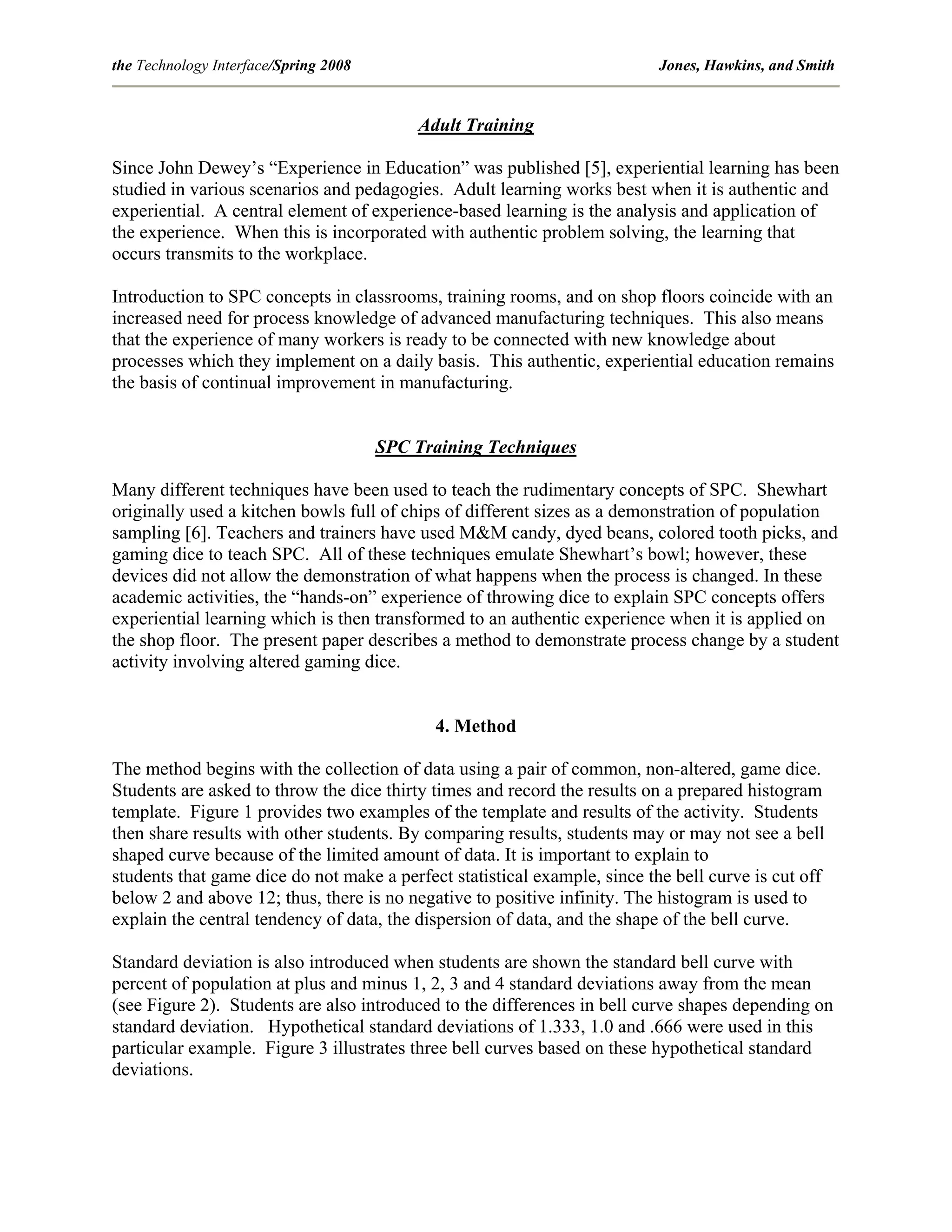 SPC with Dice to understand Normal Curve | PDF