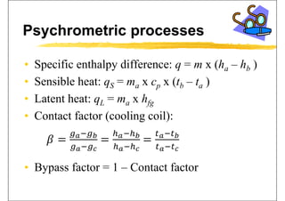 air conditionning processes and cycles course | PDF