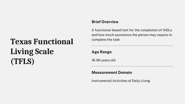 Self-Assessment Parkinson's Disease Disability Scale (SPDDS) and Texas ...
