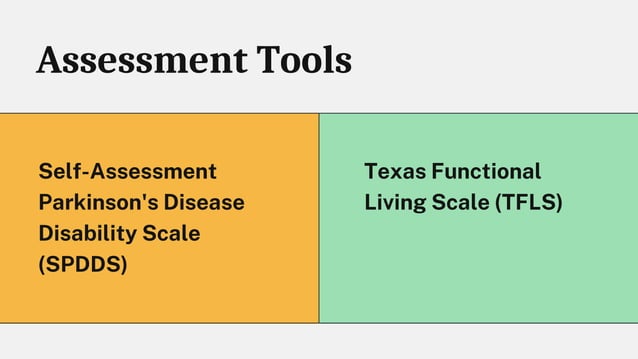 Self-Assessment Parkinson's Disease Disability Scale (SPDDS) and Texas ...
