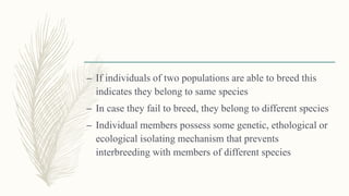 Species problem | PPTX