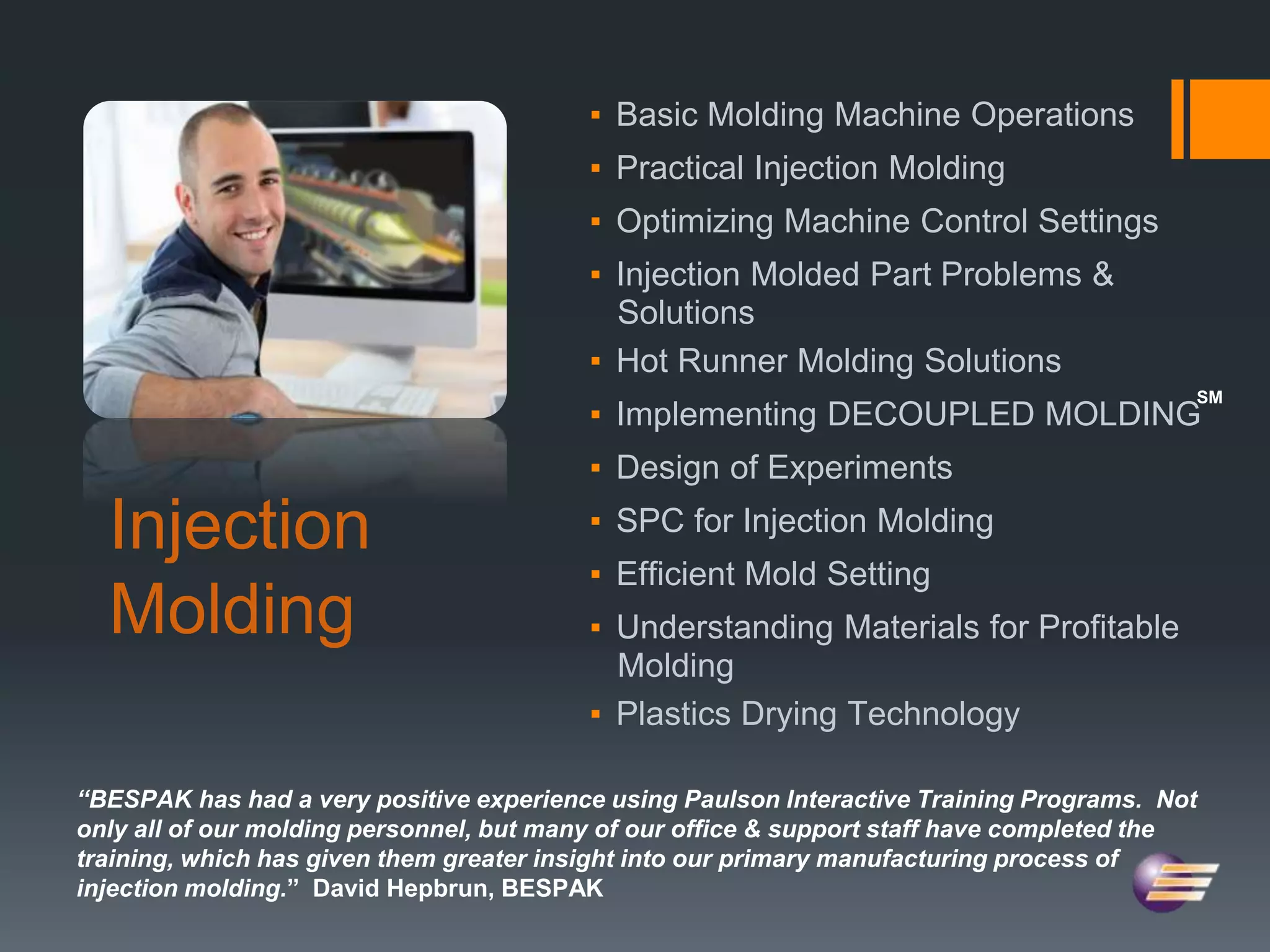 SPE Injection Molding Training Presentation | PPTX