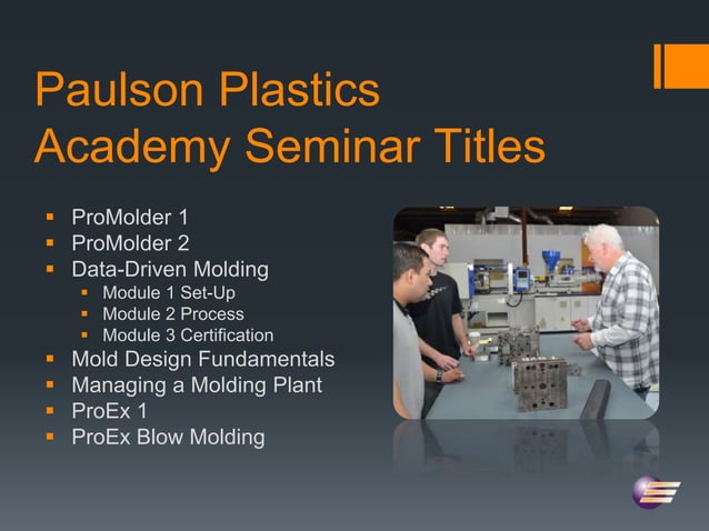 SPE Injection Molding Training Presentation | PPTX