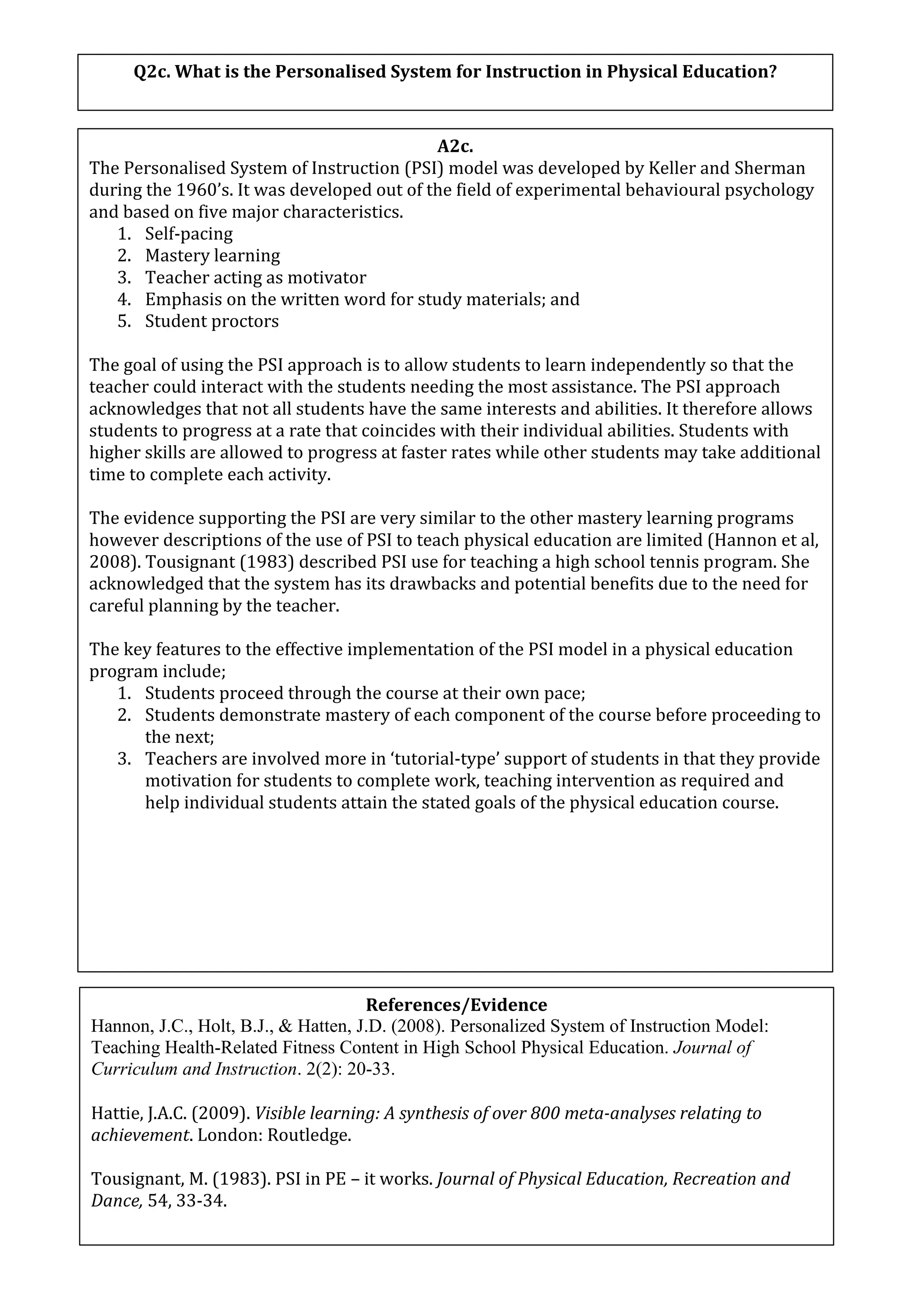 Spe 111 teaching approaches | PDF