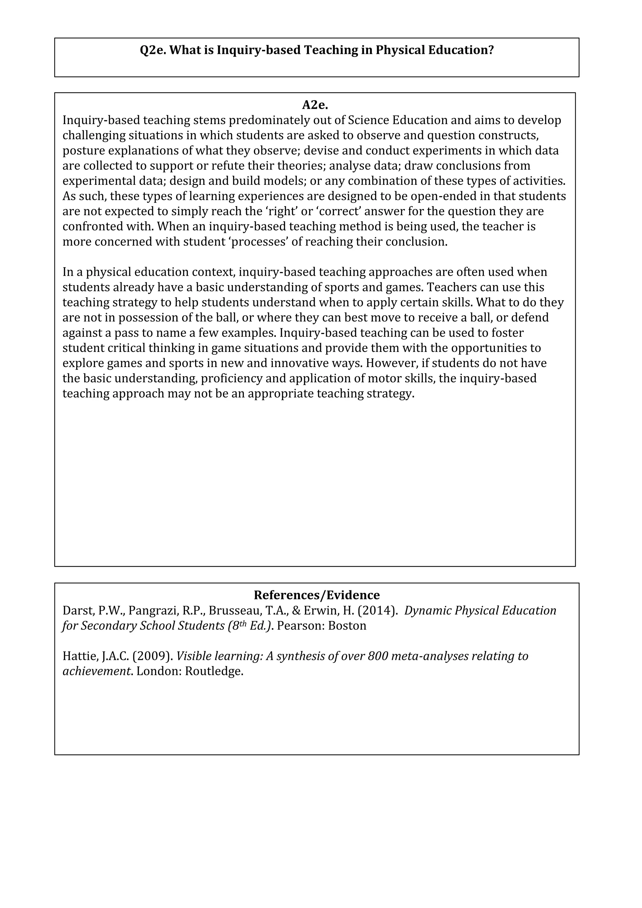 Spe 111 teaching approaches | PDF