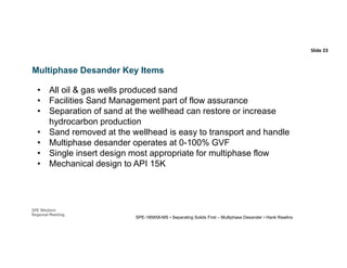 Multiphase Desanding for Upstream Oil & Gas Industry | PDF | Geology ...