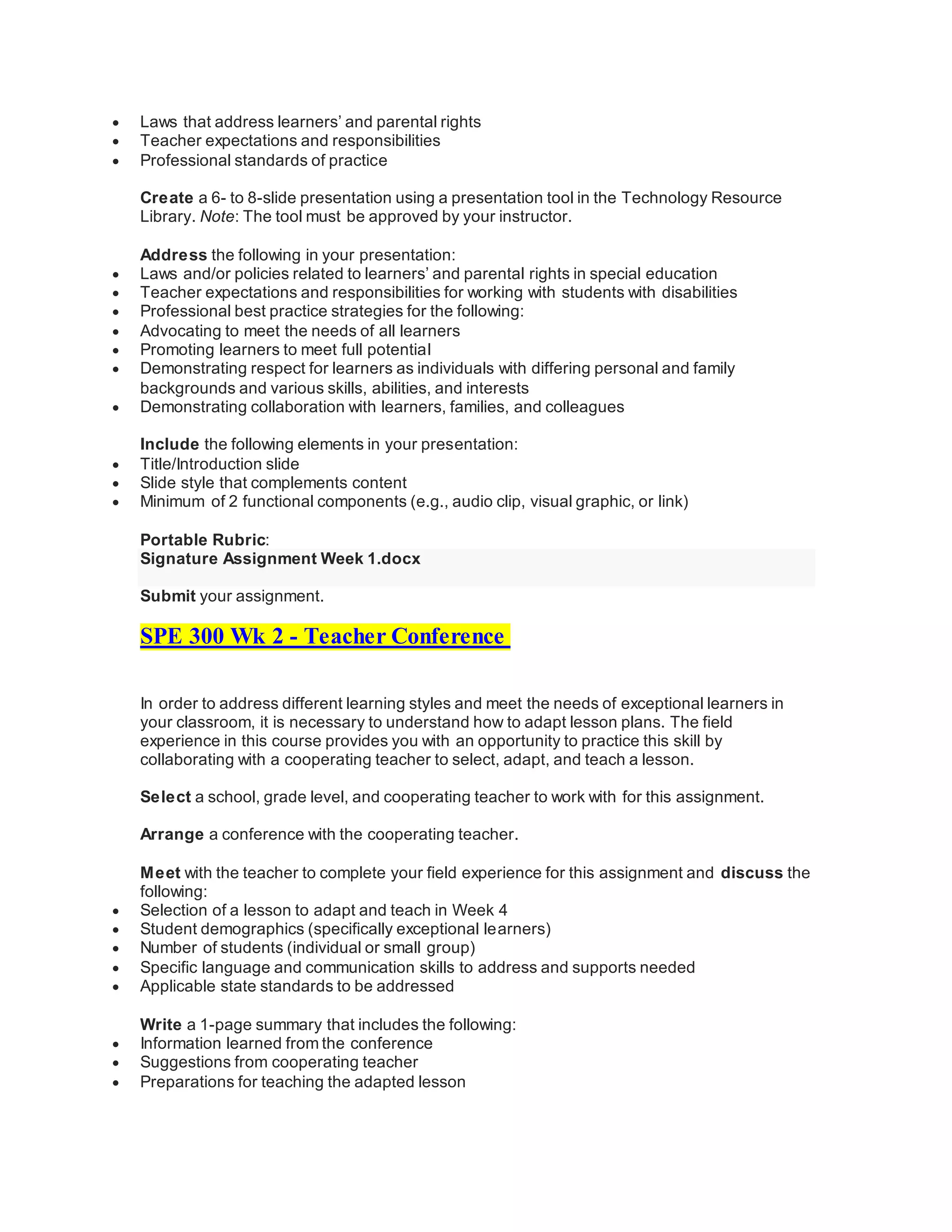 Spe 300 spe300 spe 300 education for service uopstudy.com