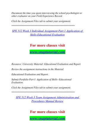 Spe 512 Education Organization / snaptutorial.com