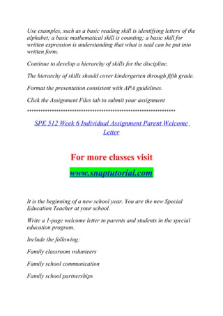 Spe 512 Education Organization / snaptutorial.com