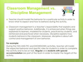 Spe546 collaborative activity - classroom management theories | PPTX