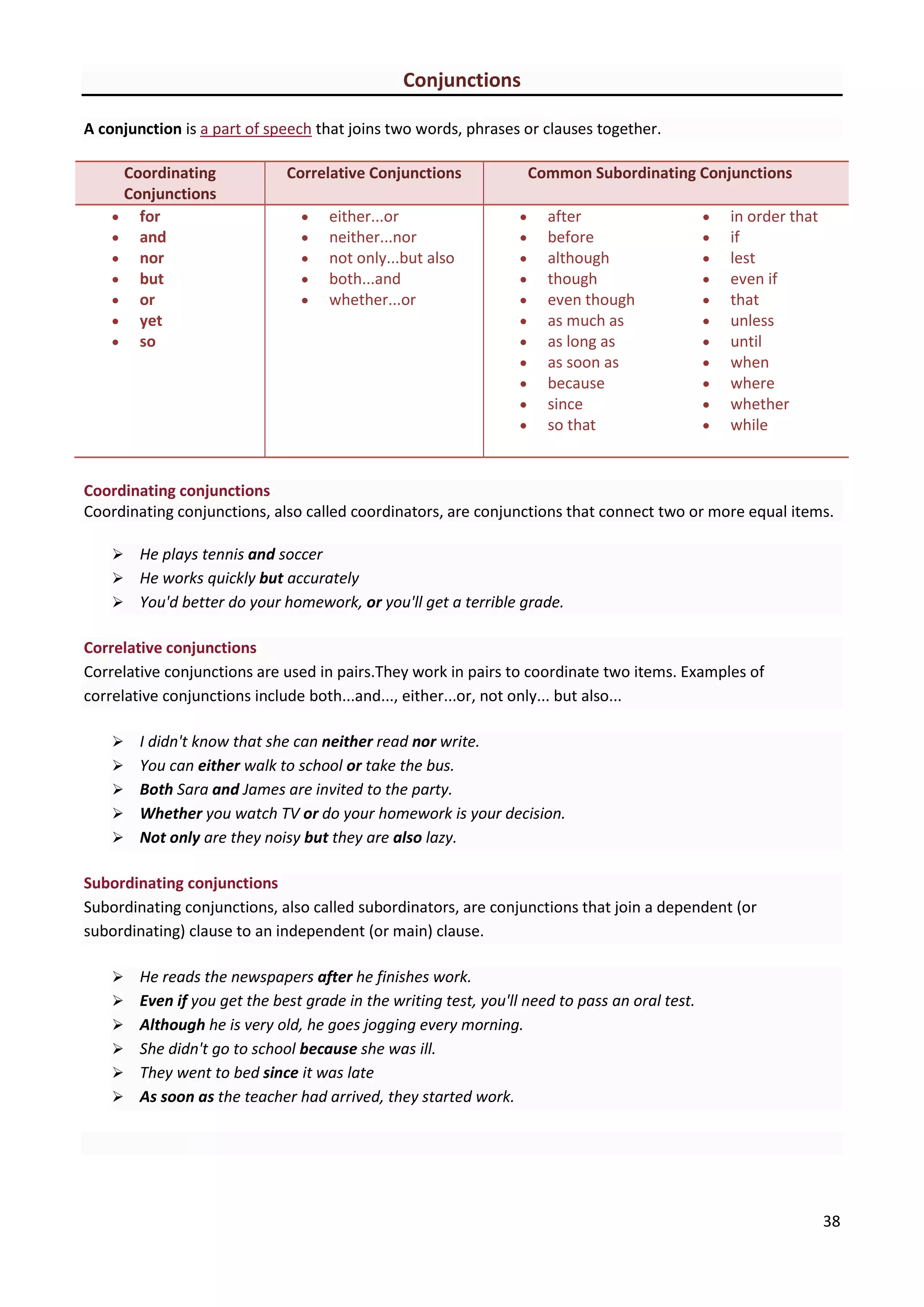English grammar, parts of speech | PDF