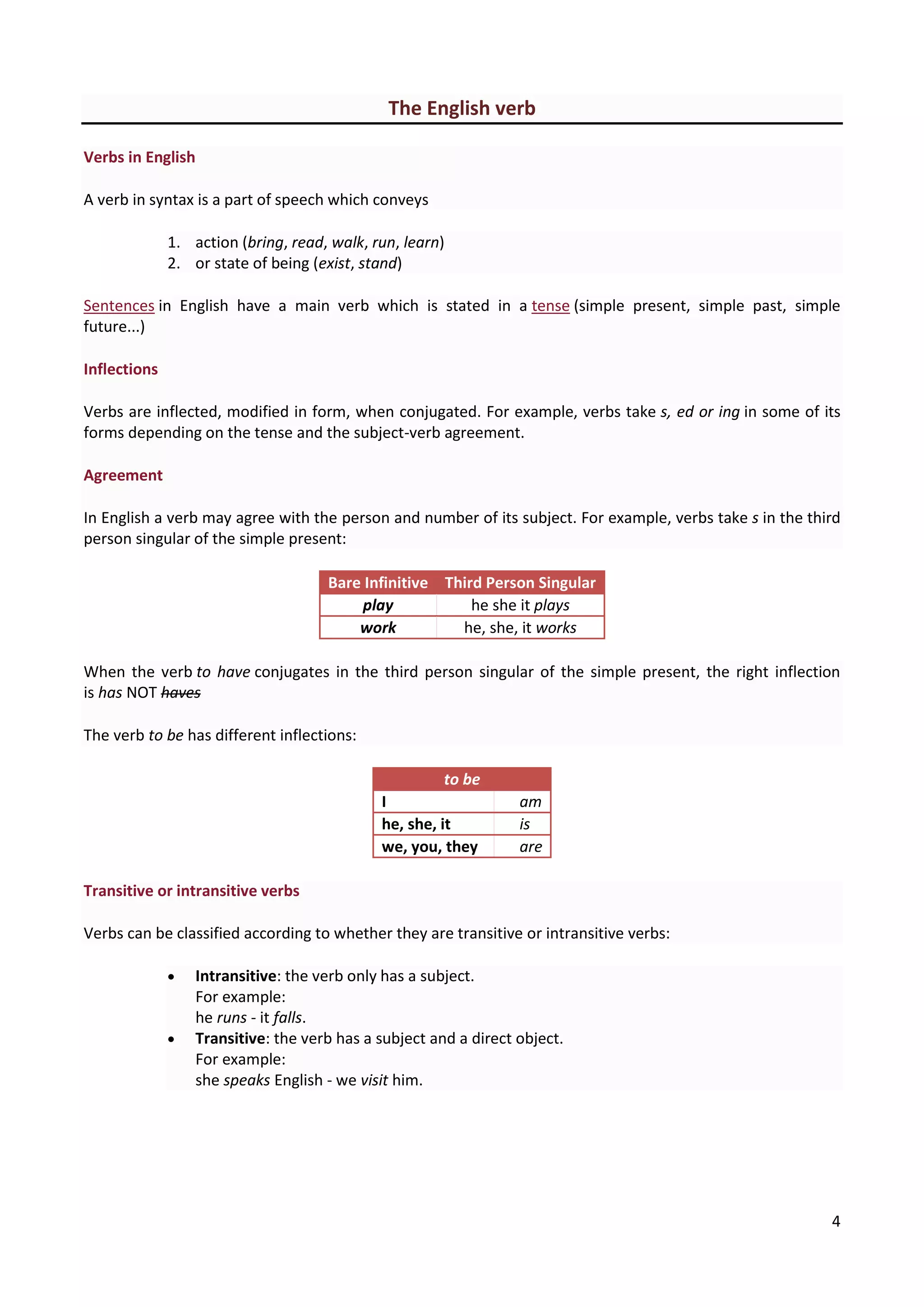English grammar, parts of speech | PDF