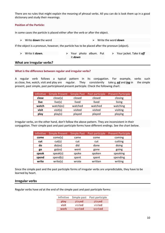 English grammar, parts of speech | PDF