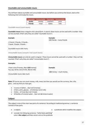 English grammar, parts of speech | PDF