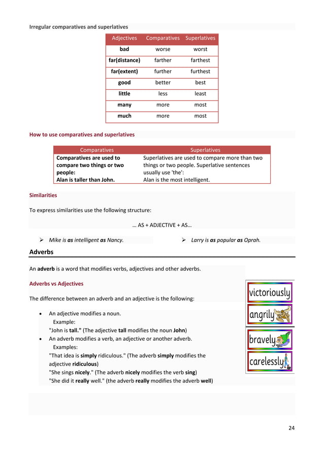English grammar, parts of speech | PDF