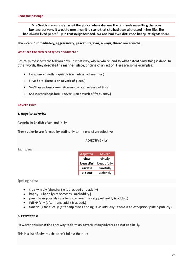 English grammar, parts of speech | PDF